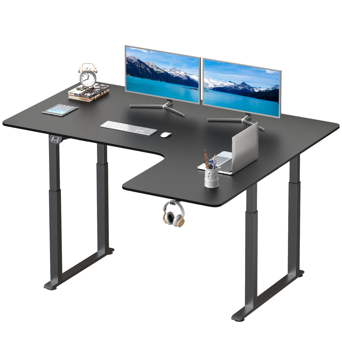 Dripex Standing Desk, 63"/ 71" L Shaped Desk Adjustable Height